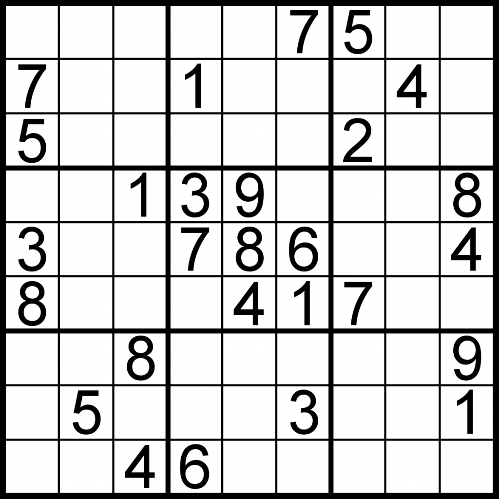 Printable Giant Sudoku Sudoku Printables